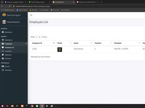 Attendance Monitoring And Payroll System Sample Project Php Native