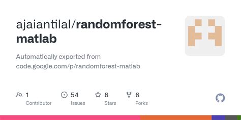 Github Ajaiantilal Randomforest Matlab Automatically Exported From