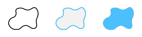 액체 추상 모양 세트입니다 최소 기하학적 양식 컬렉션의 Blob입니다 현대적인 디자인을 위한 매력적인 물결 모양 요소 동적이고 불규칙한 무작위 모양 유기 웨이브 프레임