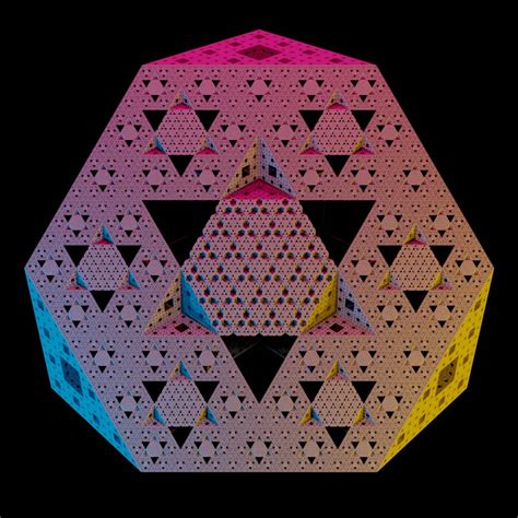 Cross Section Of A Menger Sponge Fractal Blender