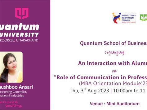 quantum university welcomes its freshers to meet the management”