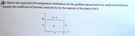 Solved 2 Derive The Expression For Temperature Distribution For The