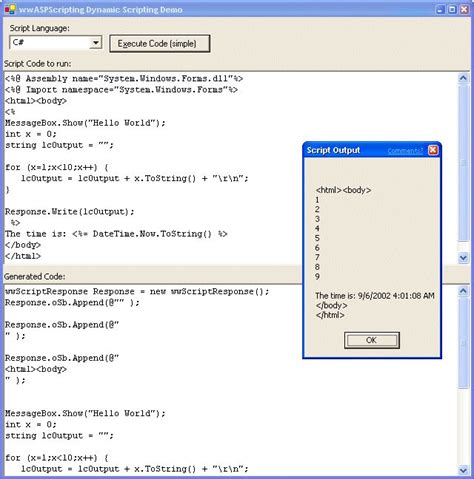 Dynamically Executing Code In Net Coding Net Framework Execution