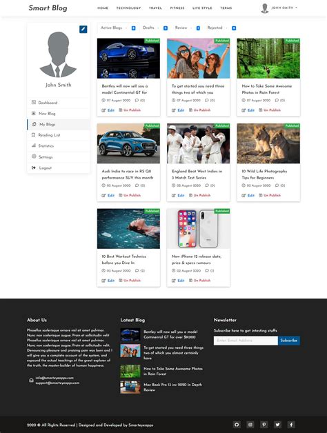 smart blog blog php script by smarteye codester