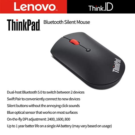 Jual Lenovo Thinkpad Bluetooth Silent Mouse Y X Shopee Indonesia