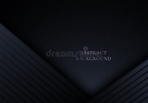 Abstract Black Diagonal Lines Stripes Overlapping On Dark Background Luxury Style Stock Vector