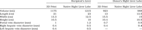 Geometric Characteristics Of 3d Printed Liver Models And Corresponding Download Table
