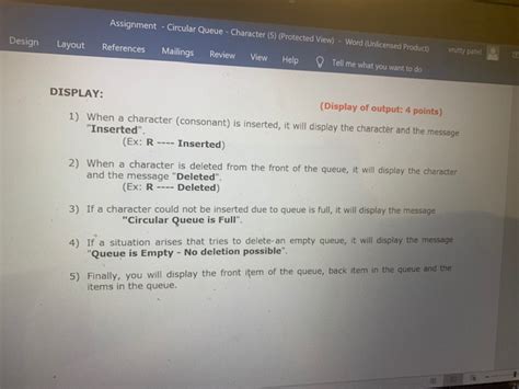 Solved Assignment Circular Queue Character 5