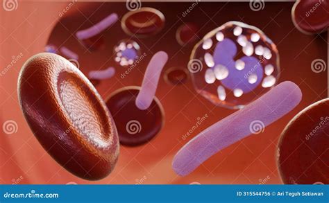 3d Rendering Of Septicemia Or Sepsis By Klebsiella Spp Bacteria Stock
