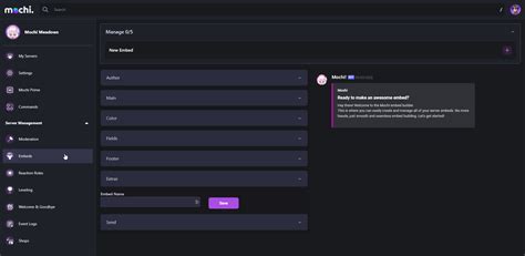 Embed Dashboard Mochi