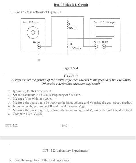 solved run i series r l circuit 1 construct the network of