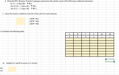 solved 4 write the rtl register transfer language
