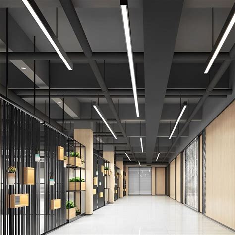 Rectangle Linear Led Strip Modern Minimalist Recessed Ceiling Lights Hanging Light For