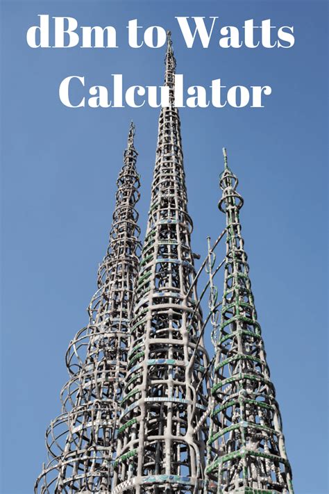 DBm To Watts Calculator 100 Free Easy Rapid Calcs