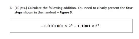 solved 6 10 pts calculate the following addition you