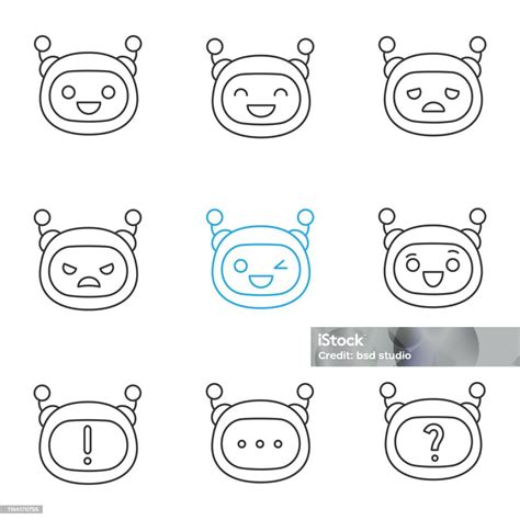 Robot Emojis Icons Stock Illustration Download Image Now Artificial Intelligence Brand Name