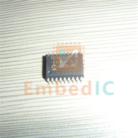 pic16f628 04 so microchip 8bit mcu embedic
