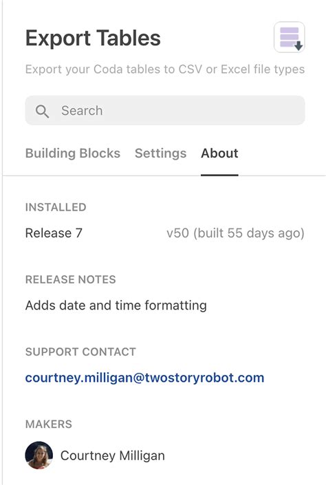 Export Your Table Data To A Csv News From Coda Coda Maker Community
