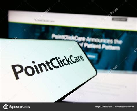 Stuttgart Germany 2023 Cellphone Logo American Healthcare Software Company Pointclickcare