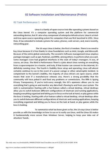 02 Task Performance 1 Arg Pdf Pdf Linux Operating System