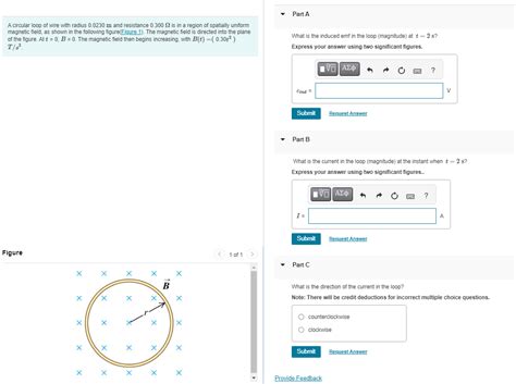 solved a circular loop of wire with radius 0 0230 m and