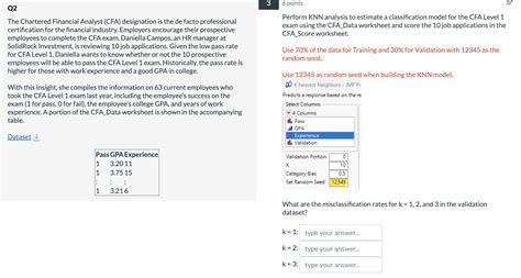 Solved Perform Knn Analysis To Estimate A Classification Model For