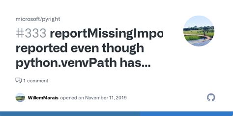Reportmissingimports Reported Even Though Pythonvenvpath Has Been Set