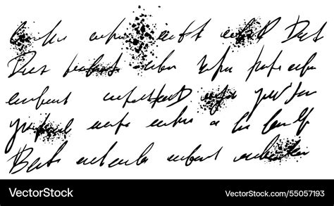 Illegible Script Royalty Free Vector Image Vectorstock