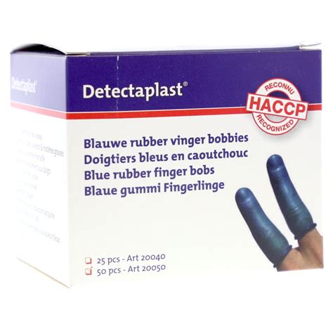 Doigtiers Bleus Sans Latex Detectaplast Haccp Boîte De 50