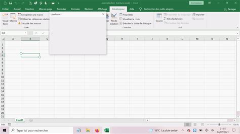 Positionner Un Userform Dans Une Cellule Précise