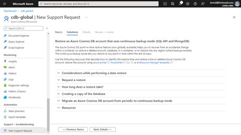 Backup And Restore In Azure Cosmos Db Lennis Technology Blog