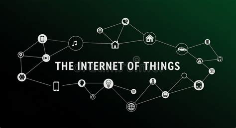 Connected Network Diagram Depicting Various Iot Icons Linked By Lines Including A Stock