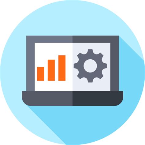 Data Analytics Flat Circular Flat Icon