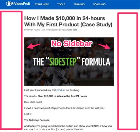 Will Ditching Your Sidebar Increase Your Profits