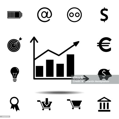 그래프 차트 아이콘 웹의 간단한 글리프 벡터 요소 Ui 및 Ux 웹 사이트 또는 모바일 응용 프로그램에 대한 설정 최소 아이콘 0명에 대한 스톡 벡터 아트 및 기타 이미지