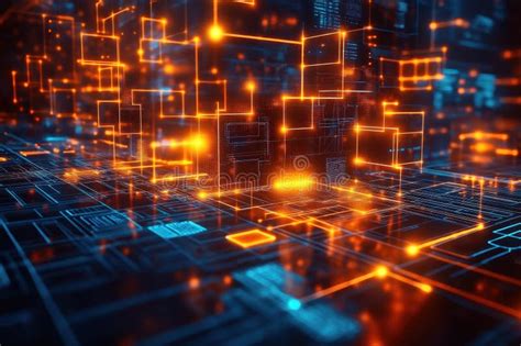 Futuristic Tech Network Global Business Network Interconnected Data Iot Ai Generative