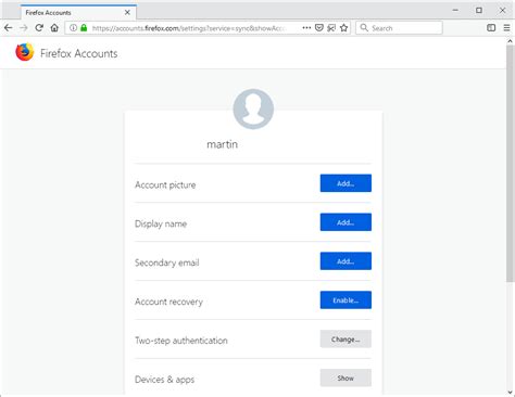 How To Create Firefox Account Recovery Keys GHacks Tech News