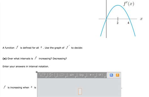 solved a over what intervals is f increasing decreasing