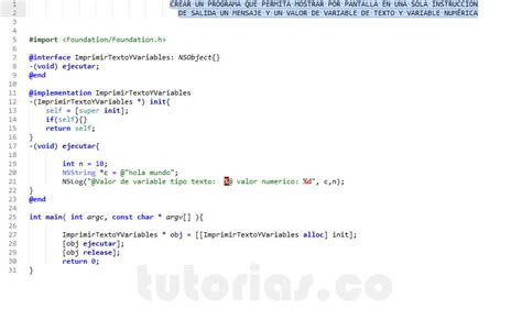 Poo Objective C Imprimir Texto Y Variables