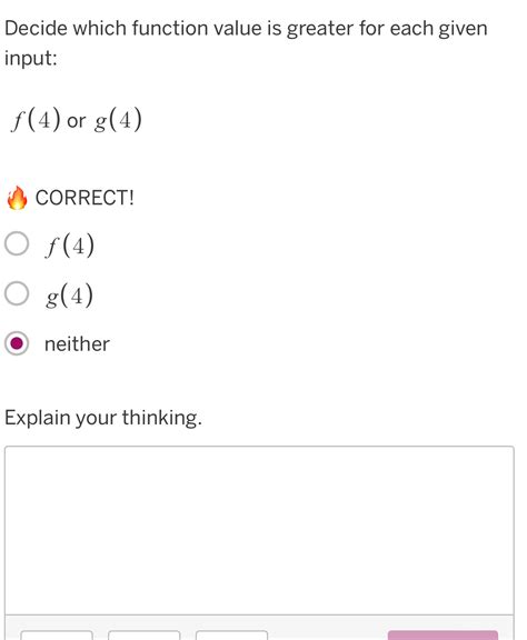 Solved Decide Which Function Value Is Greater For Each Given Input F