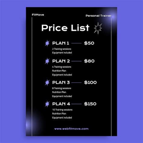 Price List Template Design