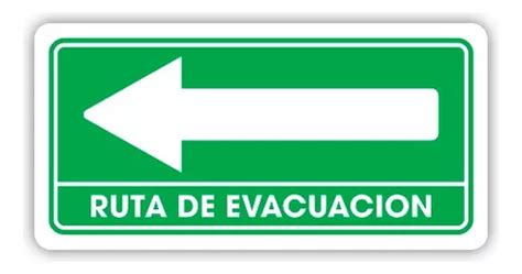 Señalamiento Ruta De Evacuación Izquierda 20x40 Seguridad Meses Sin