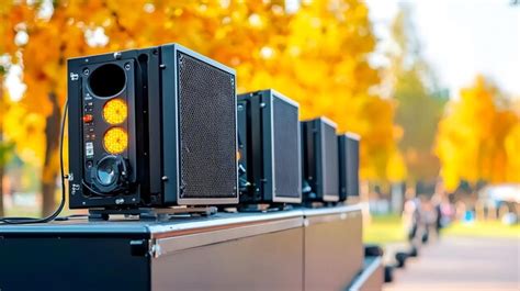 Black Outdoor Line Array Sound System Elevating Concert Production