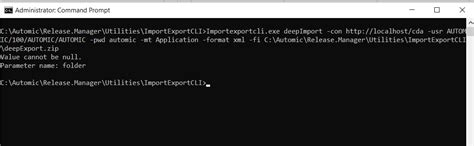Deepimport Failed With Error Value Cannot Be Null Parameter Name