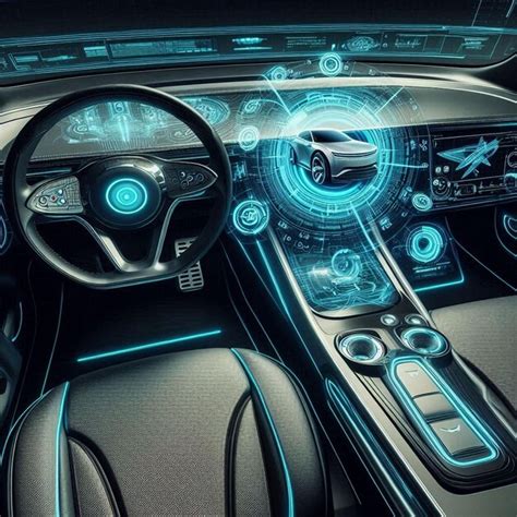Future Autonomous Car Cockpit Premium Ai Generated Image
