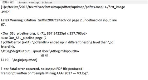 latex error pdftex error ext4 pdfendlink ended up in different