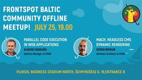 Frontspot Baltic Meetup 6 Thu Jul 25 2024 700 Pm Meetup Aliaksei Sadouski