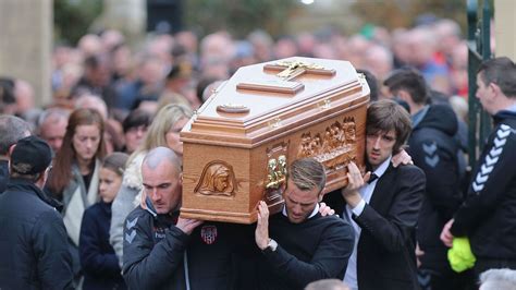 Tributes To Footballer Ryan Mcbride At Derry Captains Funeral Uk