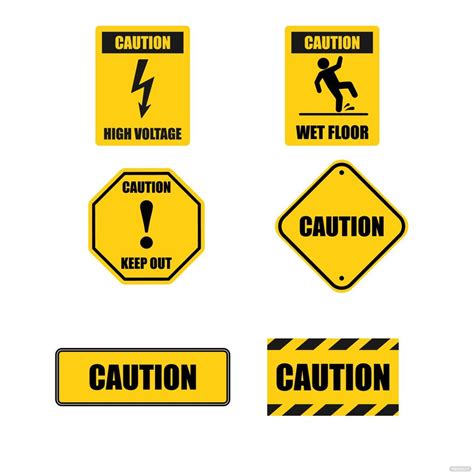 Free Caution Sign Vector Eps Illustrator  Png Svg