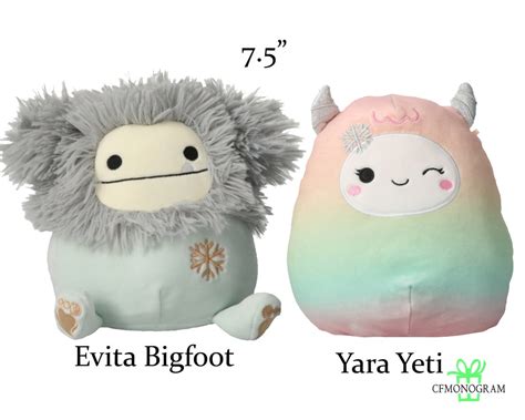 Squishmallow Christmas 7 5 Holiday Yara Yeti Evita Bigfoot Squishmallow